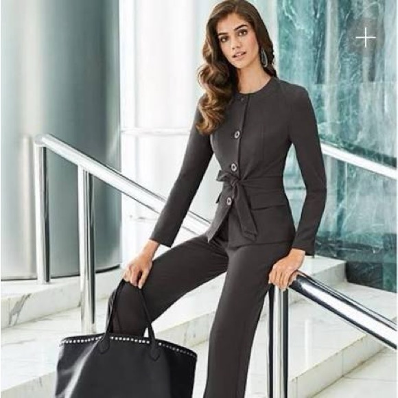 VENUS | Jackets & Coats | Venus Two Piece Pants Suit Dark Gray | Poshmark